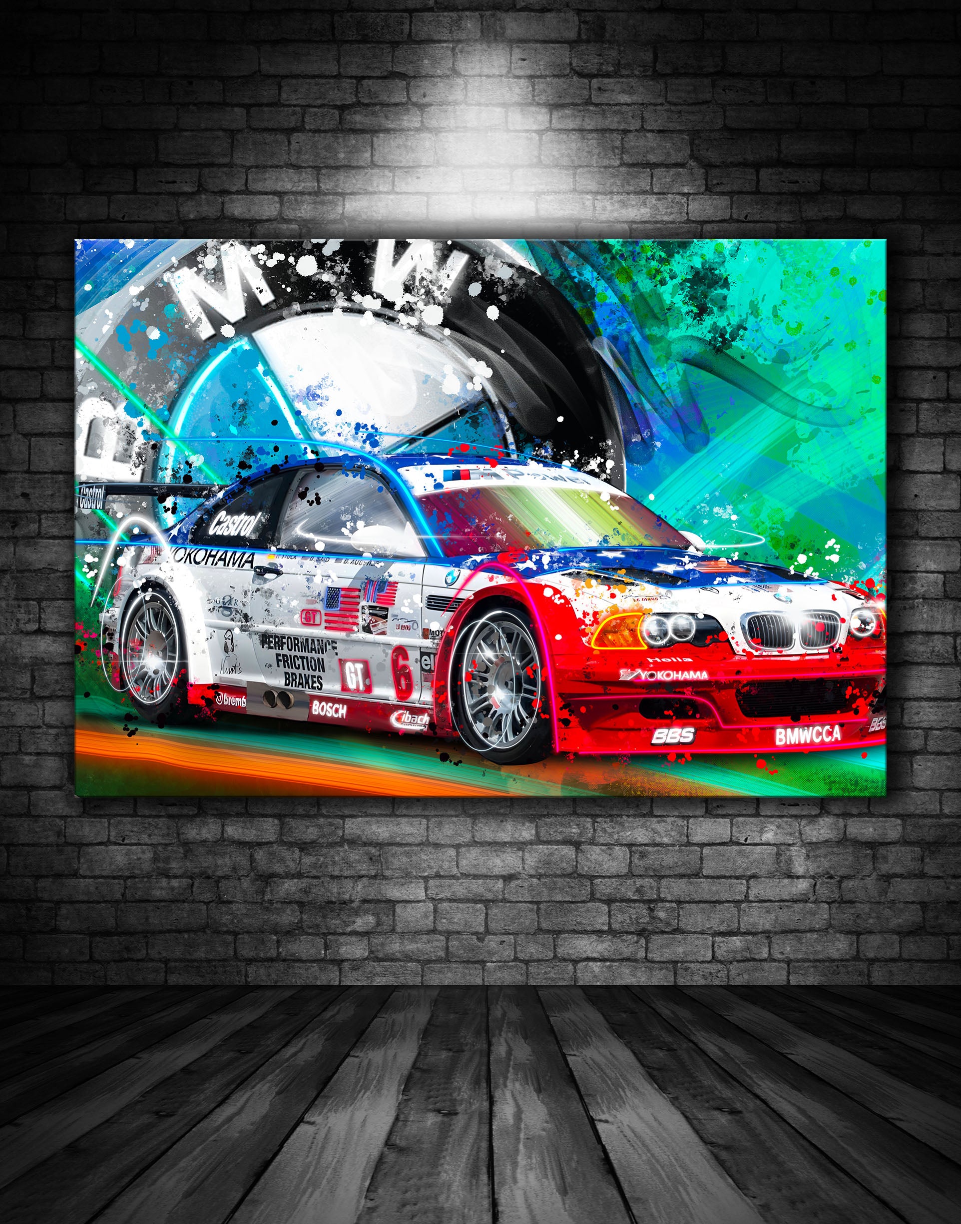 BMW IMSA Race Car Graffiti Painting – Exclusively Motorsport