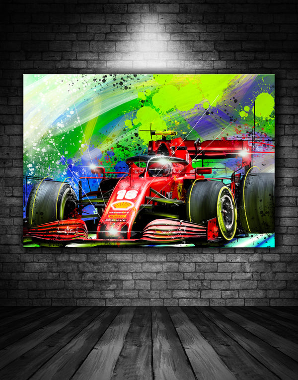 Charles Leclerc Ferrari Scuderia F1 Graffiti Painting – Exclusively ...