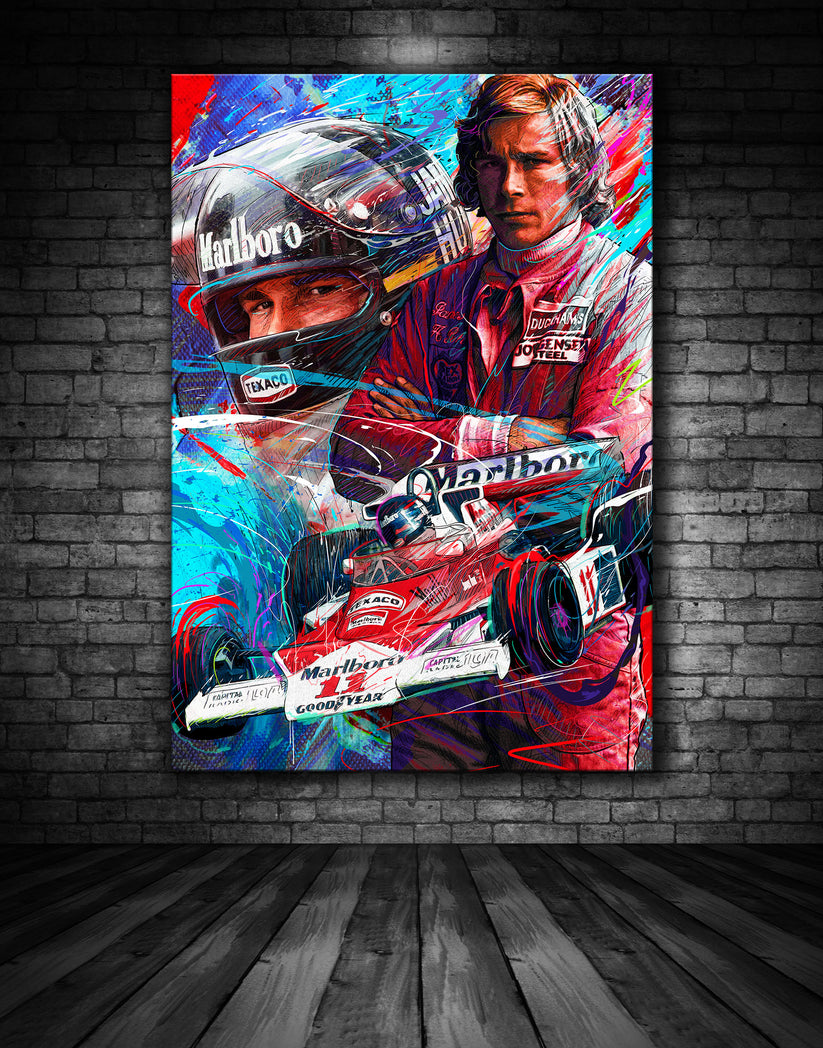 James Hunt World Champion Graffiti Painting – Exclusively Motorsport