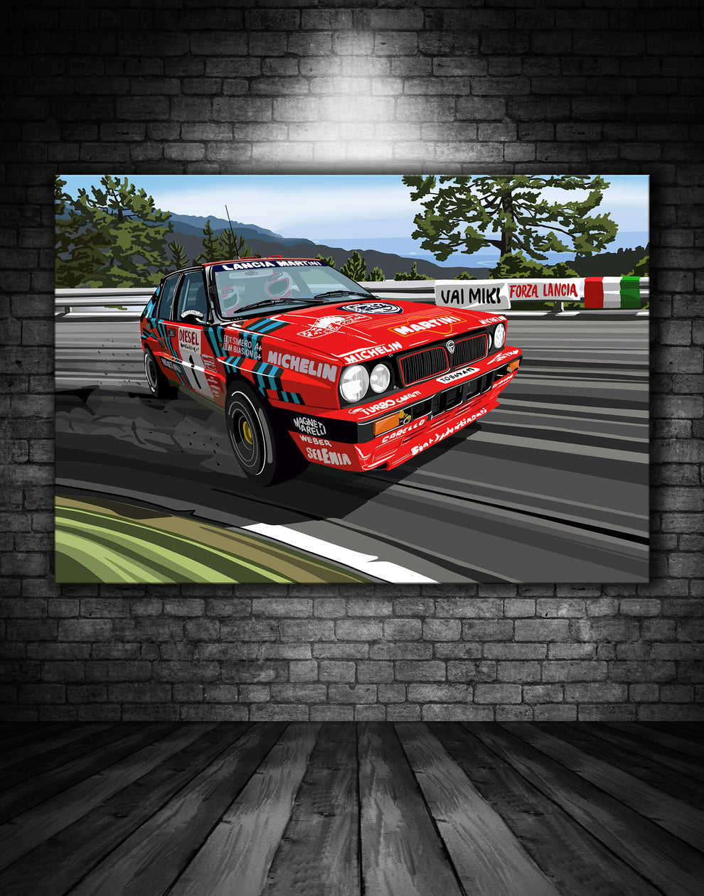 Lancia Delta Intergrale Rally Car Graffiti Painting – Exclusively ...