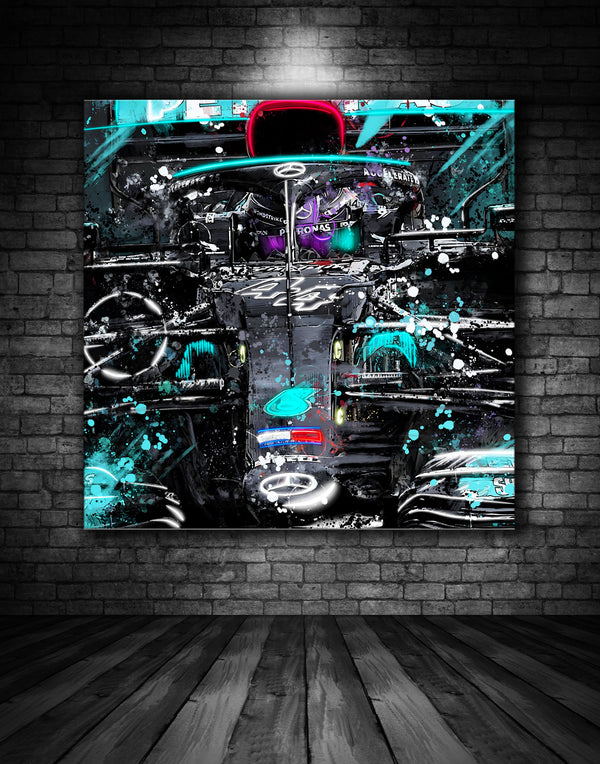 Mercedes F1 Lewis Hamilton Graffiti Painting – Exclusively Motorsport
