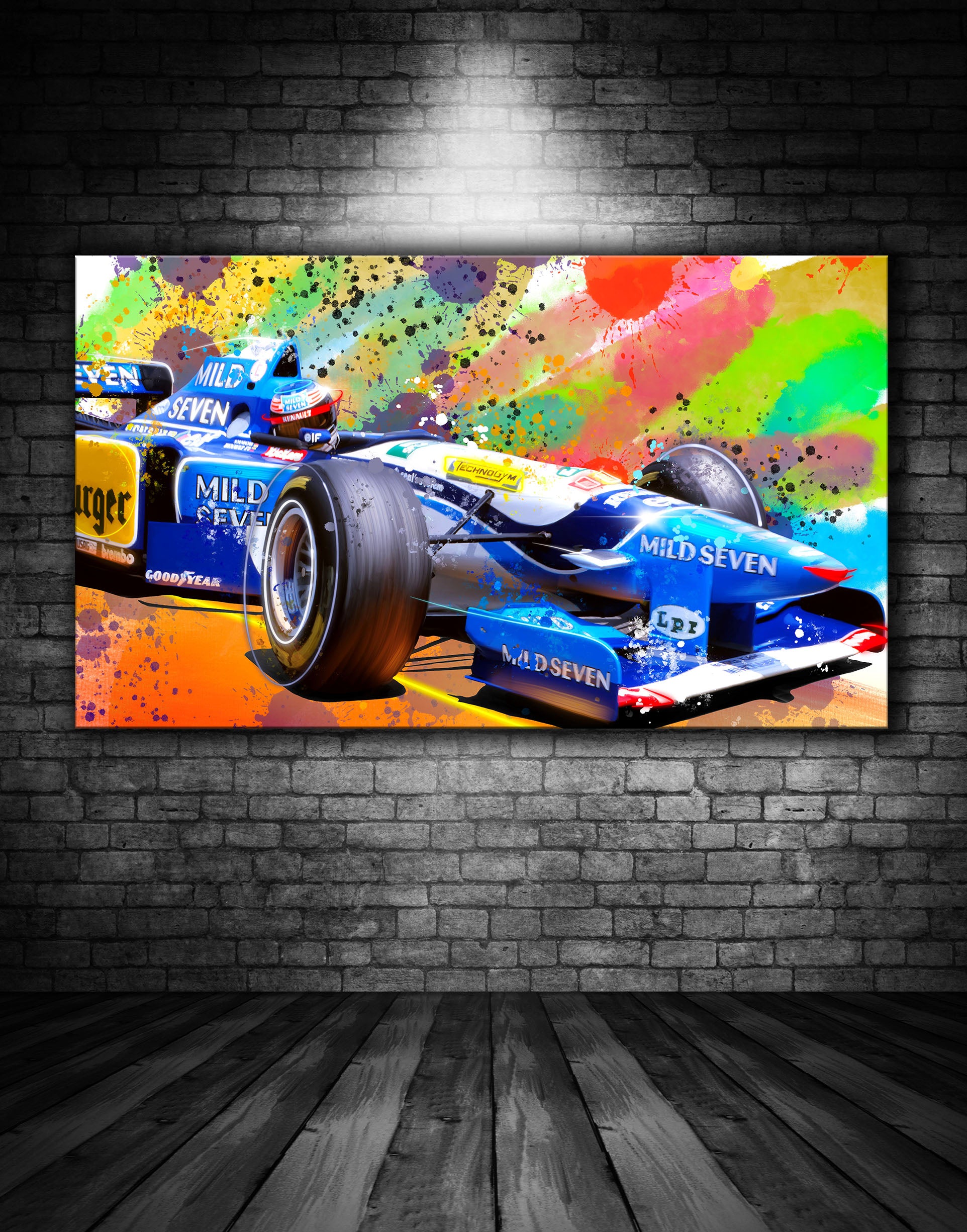 Michael Schumacher Benetton F1 Graffiti Painting – Exclusively Motorsport
